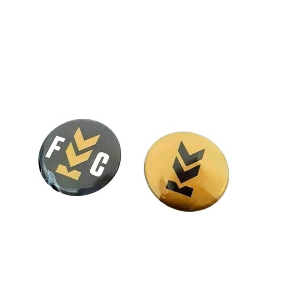 Jewelry | Lot Of Two Chevron Stripes Button Art Pins F C Fc Military ...